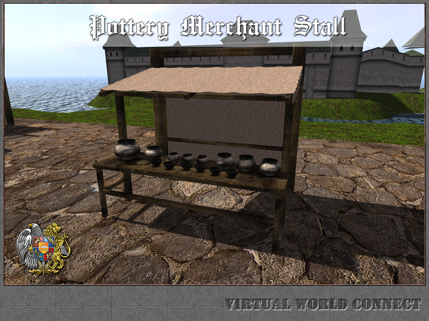 Medieval Market Pottery Merchant stall | Kitely