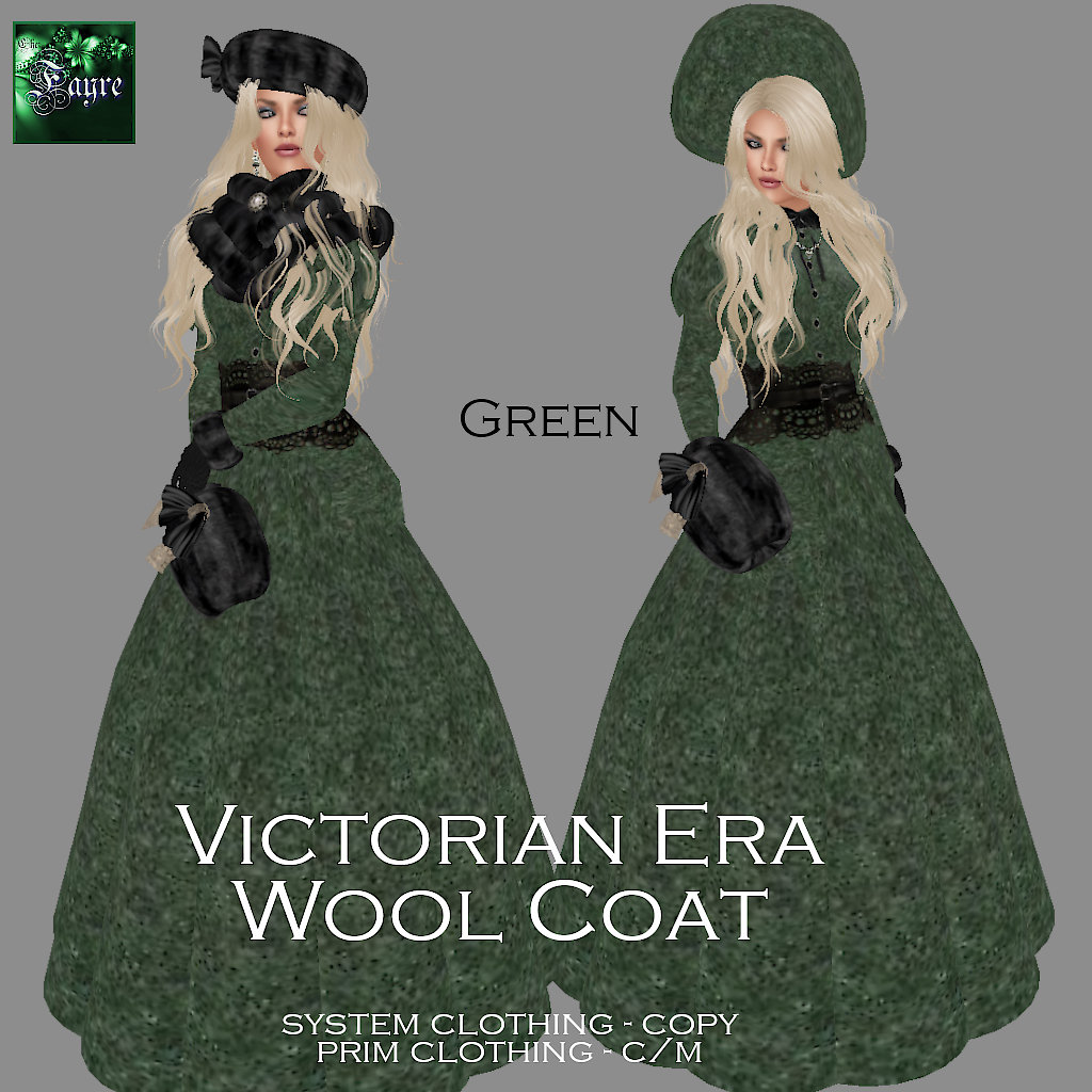 Wool Victorian Era Coat - 7 Solid Colors | Kitely